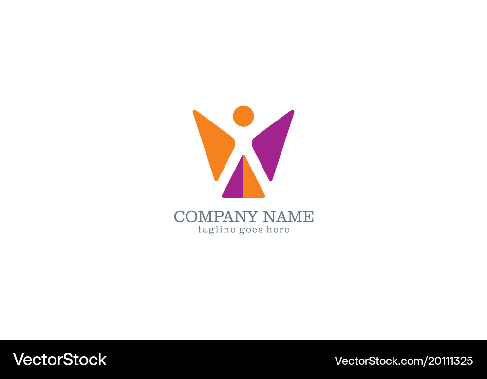 Shape abstract success company logo Royalty Free Vector