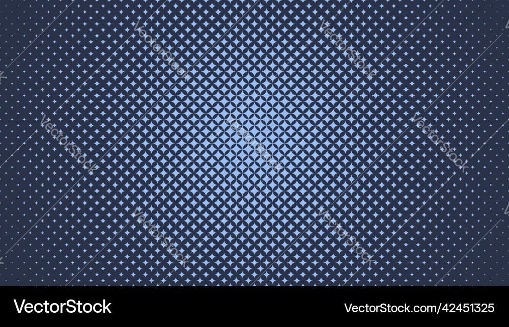 Star halftone pattern diverging radially texture Vector Image
