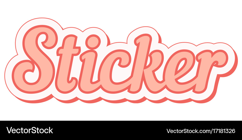 Bulk sticker word text sticky Royalty Free Vector Image