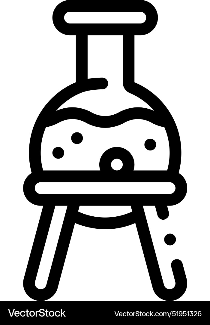 Chemistry icon thin linear style design isolated Vector Image