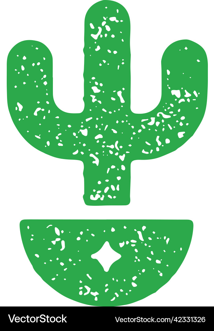 Decorative traditional mexican cactus desert Vector Image