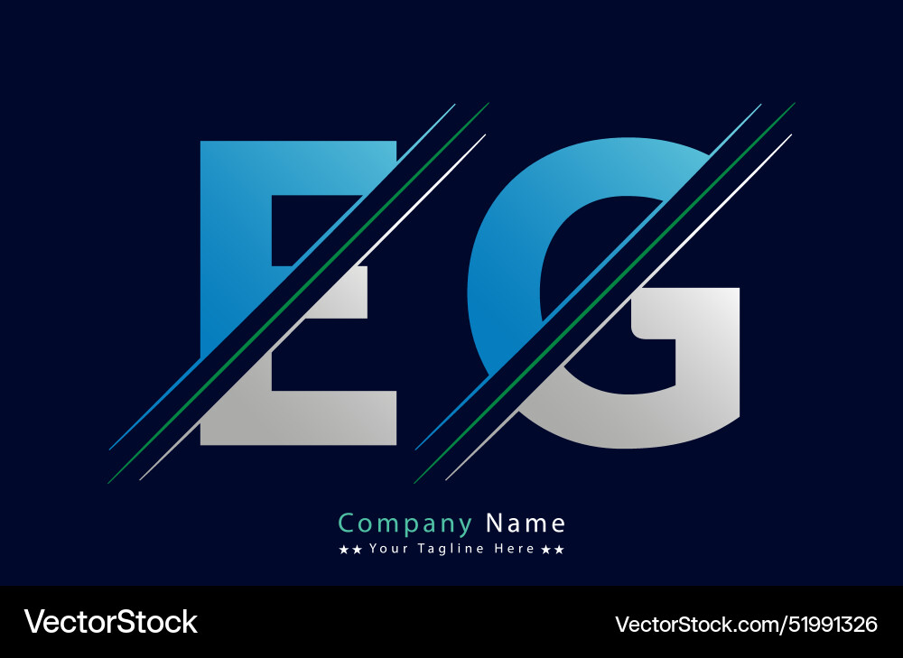 Eg letter logo design template Royalty Free Vector Image