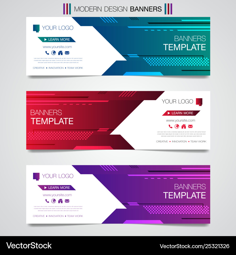 Printabstract horizontal business banner template Vector Image