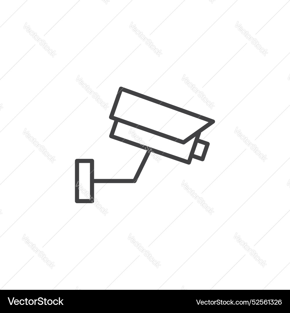 Security camera icon set on white background Vector Image
