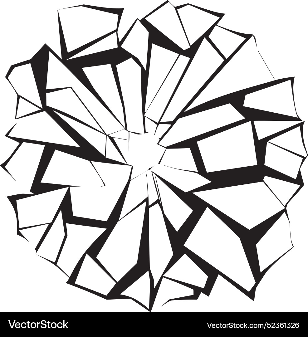 Surreal shatter broken glass harmonychromatic Vector Image