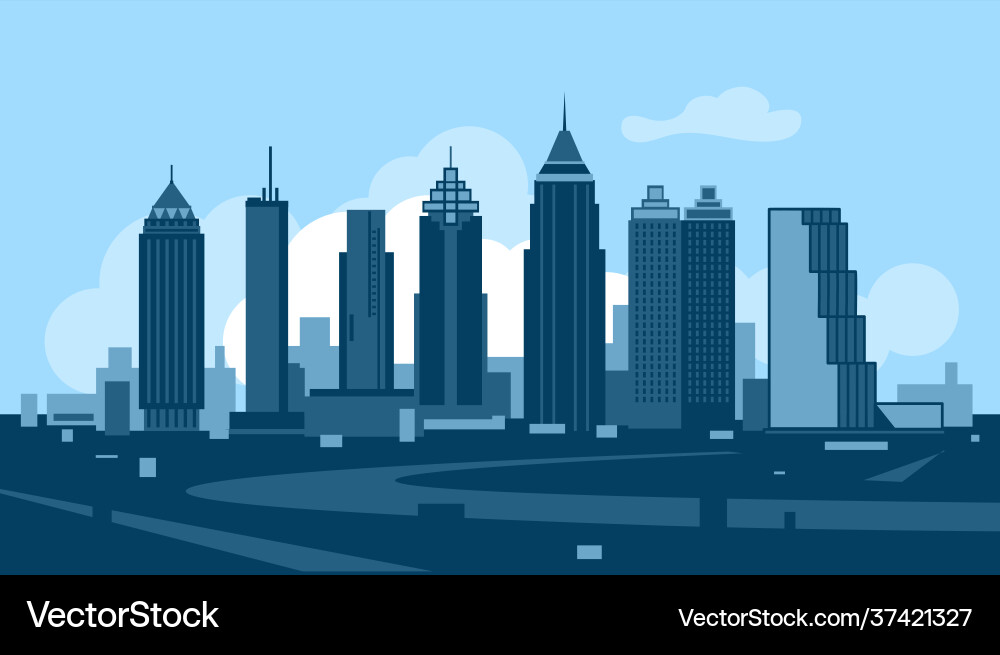 Atlanta georgia skyline Royalty Free Vector Image