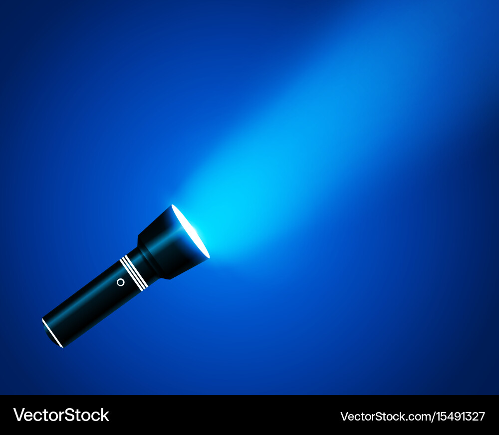 Flashlight isolated on transparent background Vector Image