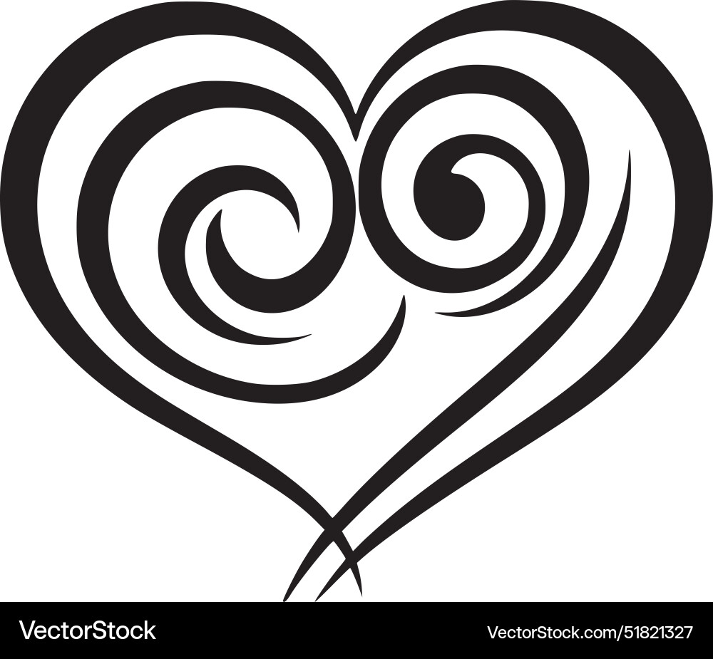 Heart - minimalist and simple silhouette Vector Image