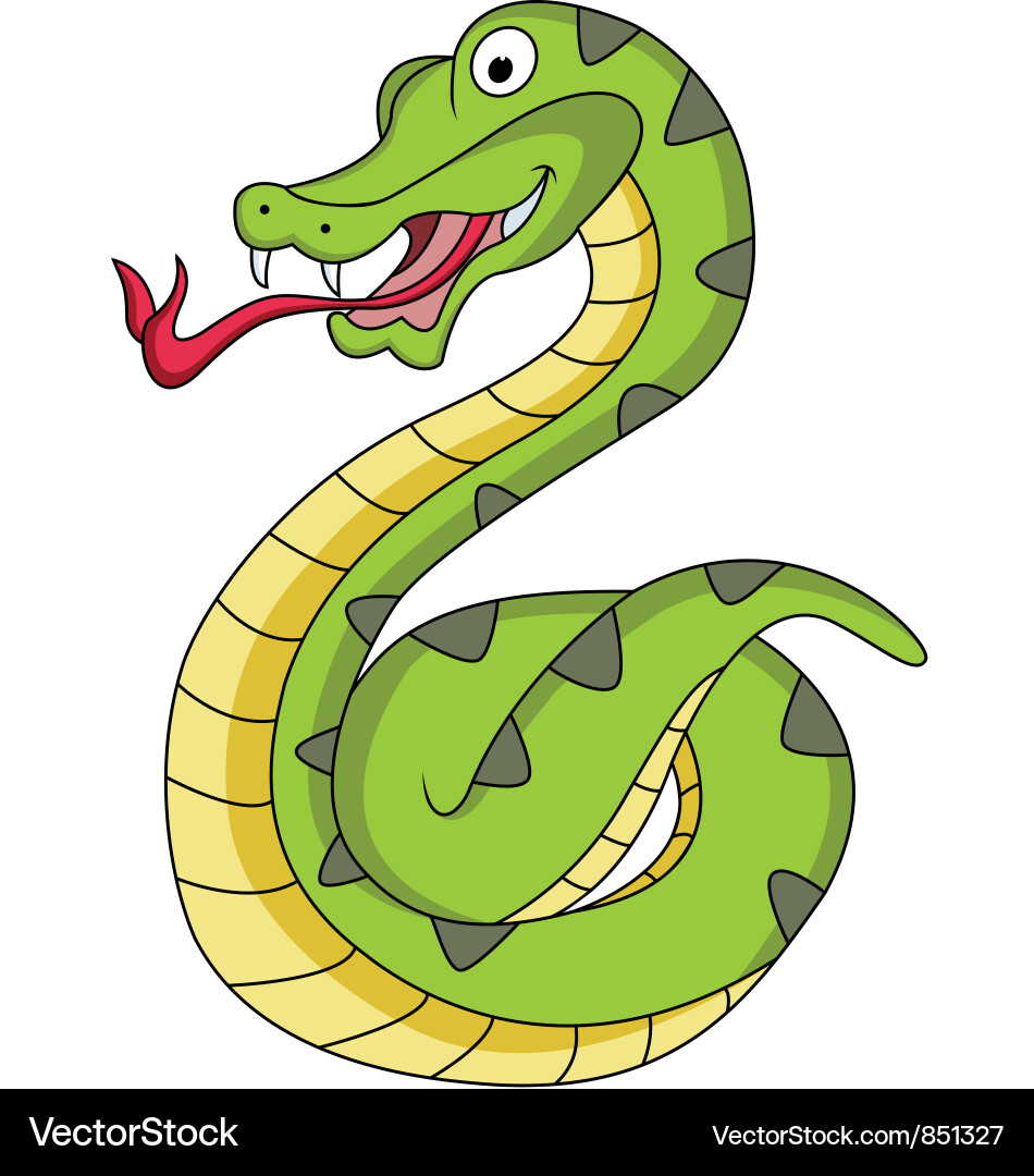 Snake cartoon Royalty Free Vector Image - VectorStock