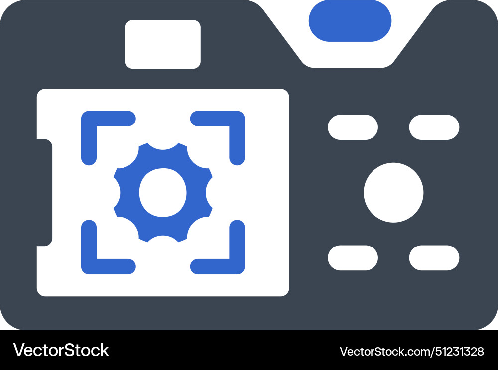 Camera screen settings icon Royalty Free Vector Image