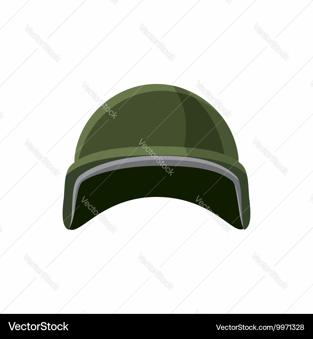 Cartoon Military Helmet Icon Royalty Free Vector Image