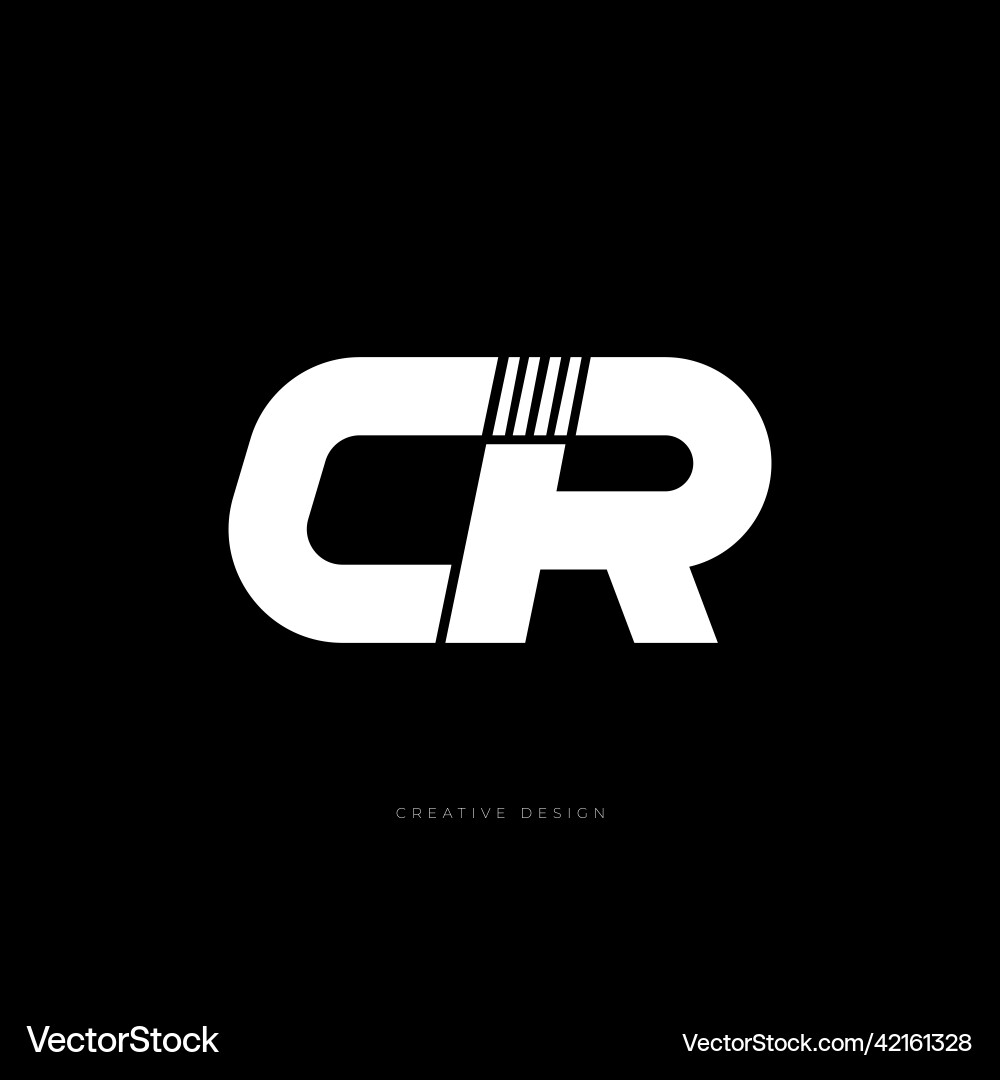 Cr-letter-logo-branding Royalty Free Vector Image
