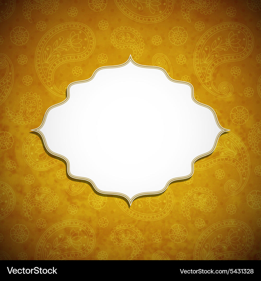 Frame in the indian style Royalty Free Vector Image