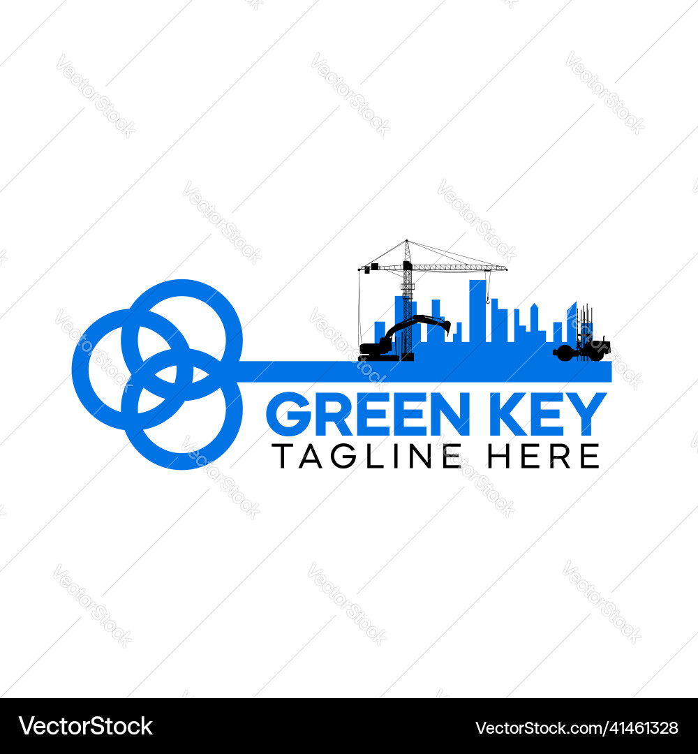 Key constructions logo design Royalty Free Vector Image