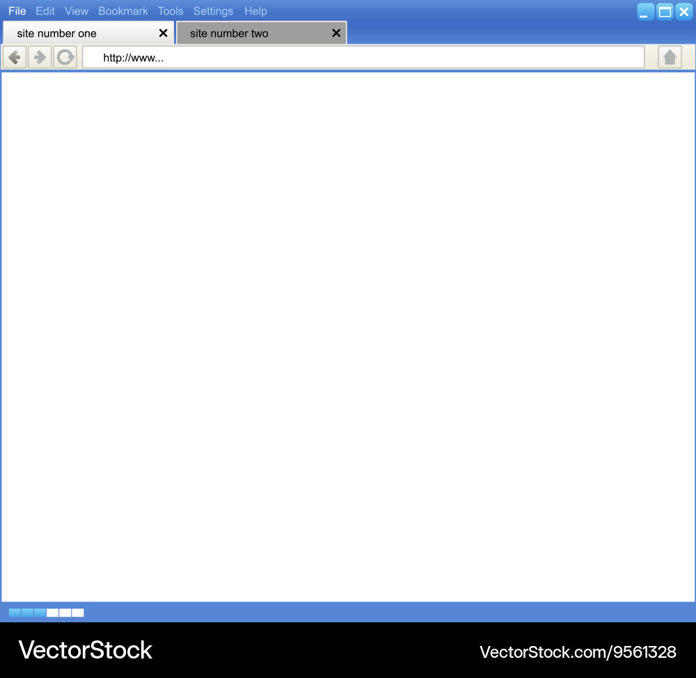 Opened browser window template Royalty Free Vector Image