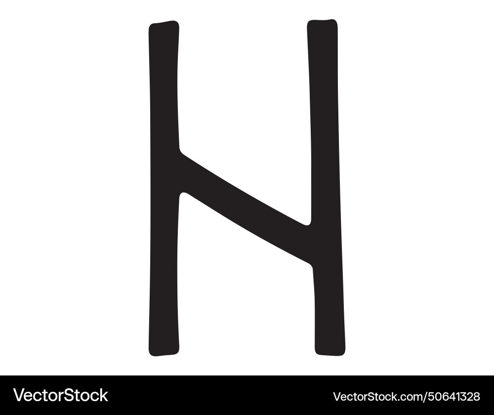 Viking rune alphabet silhouette art Royalty Free Vector