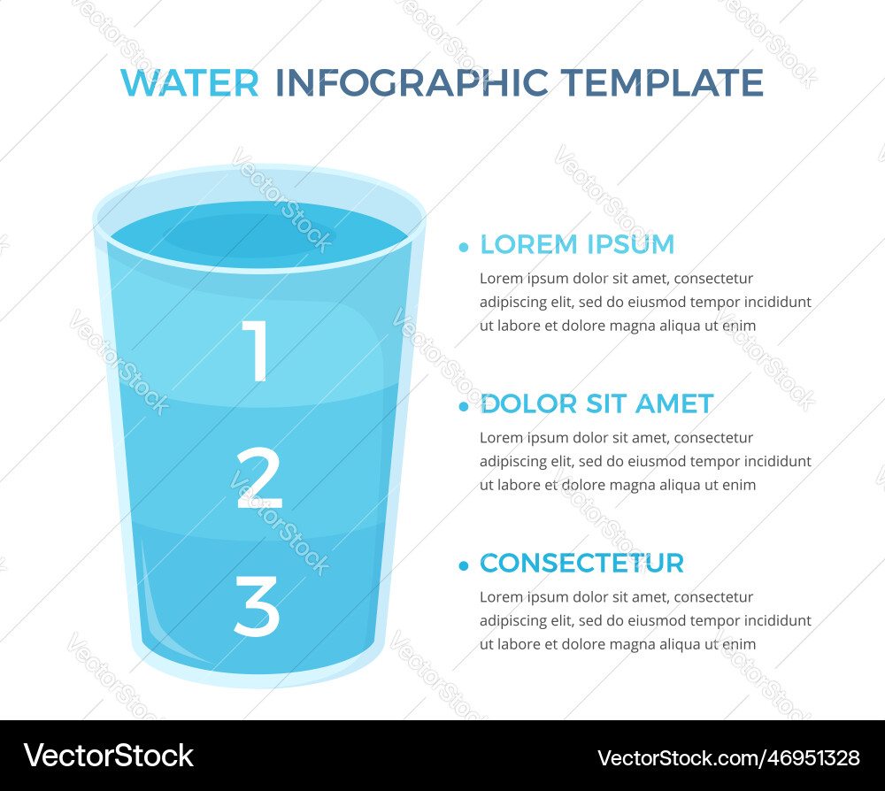 Water - infographic template Royalty Free Vector Image
