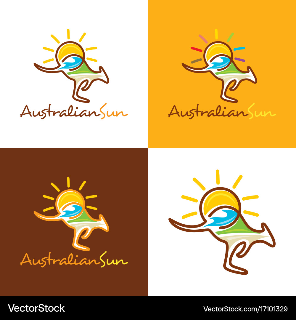 Australian sun Royalty Free Vector Image - VectorStock