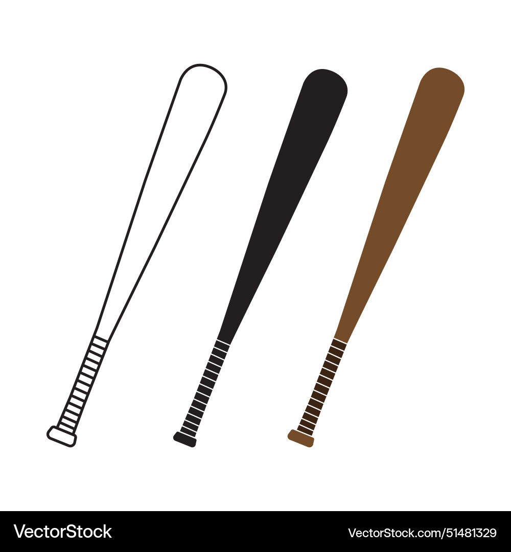 Baseball bat icon Royalty Free Vector Image - VectorStock