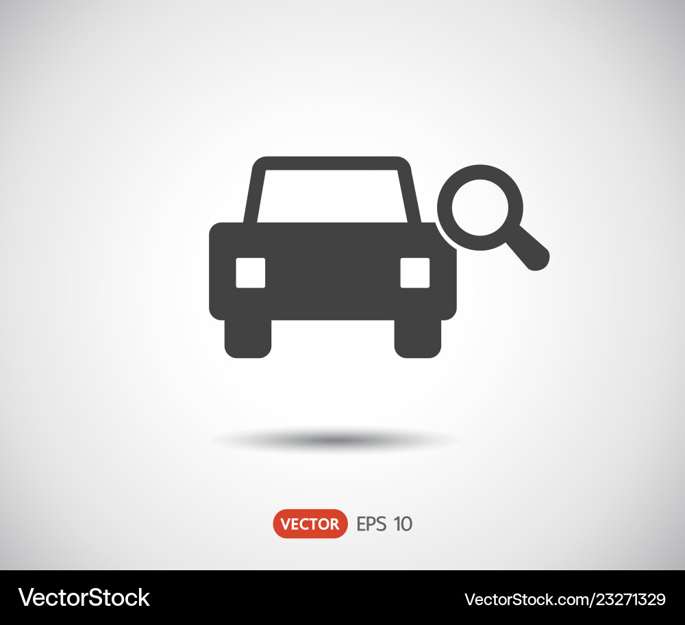Car Search Icon Set Royalty Free Vector Image - VectorStock