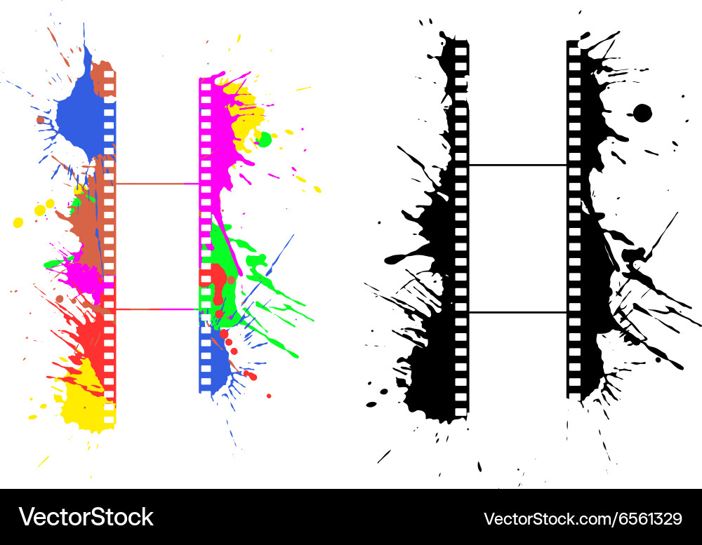 Colorful Film Splash Template Royalty Free Vector Image