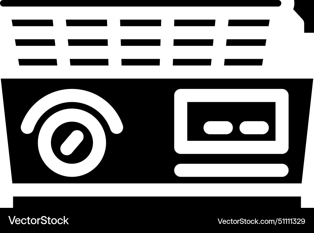 Fryer restaurant equipment glyph icon Royalty Free Vector