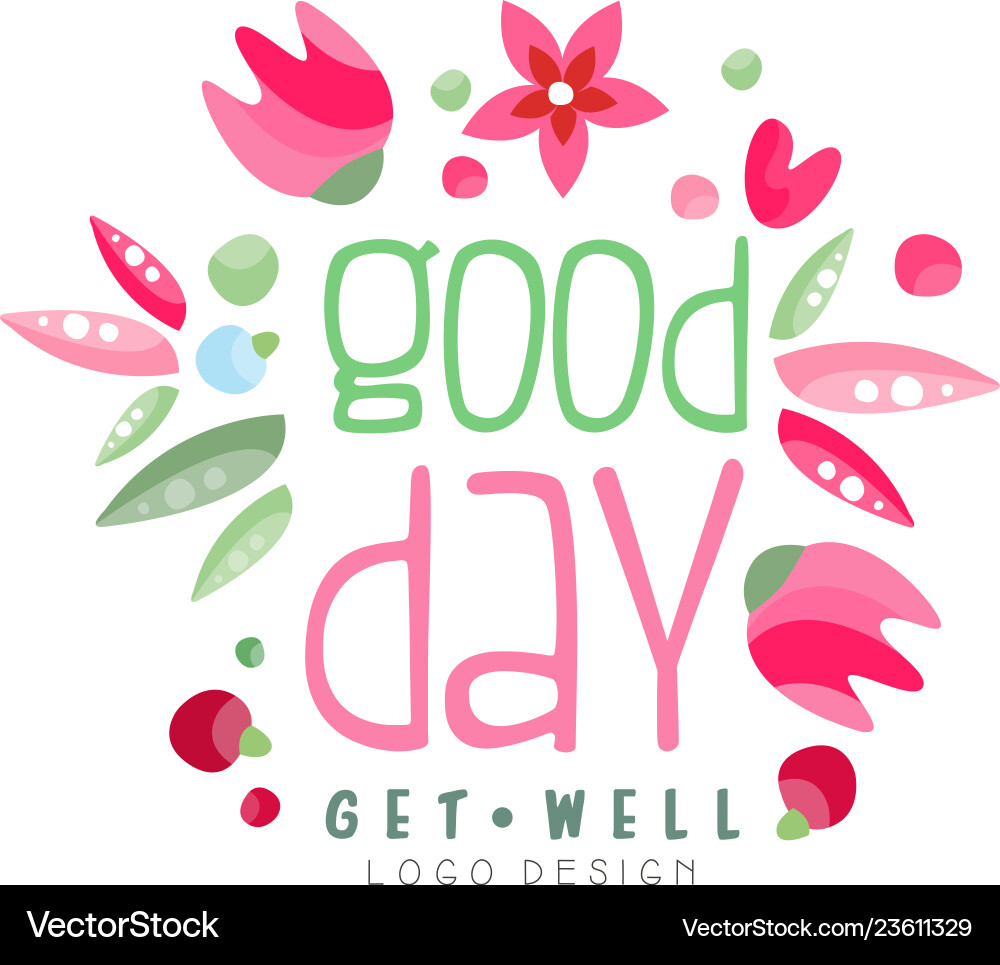 Good day get well logo design element can Vector Image