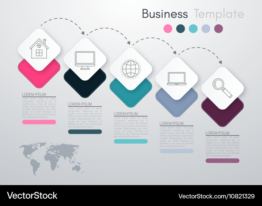 Infographic five options Royalty Free Vector Image