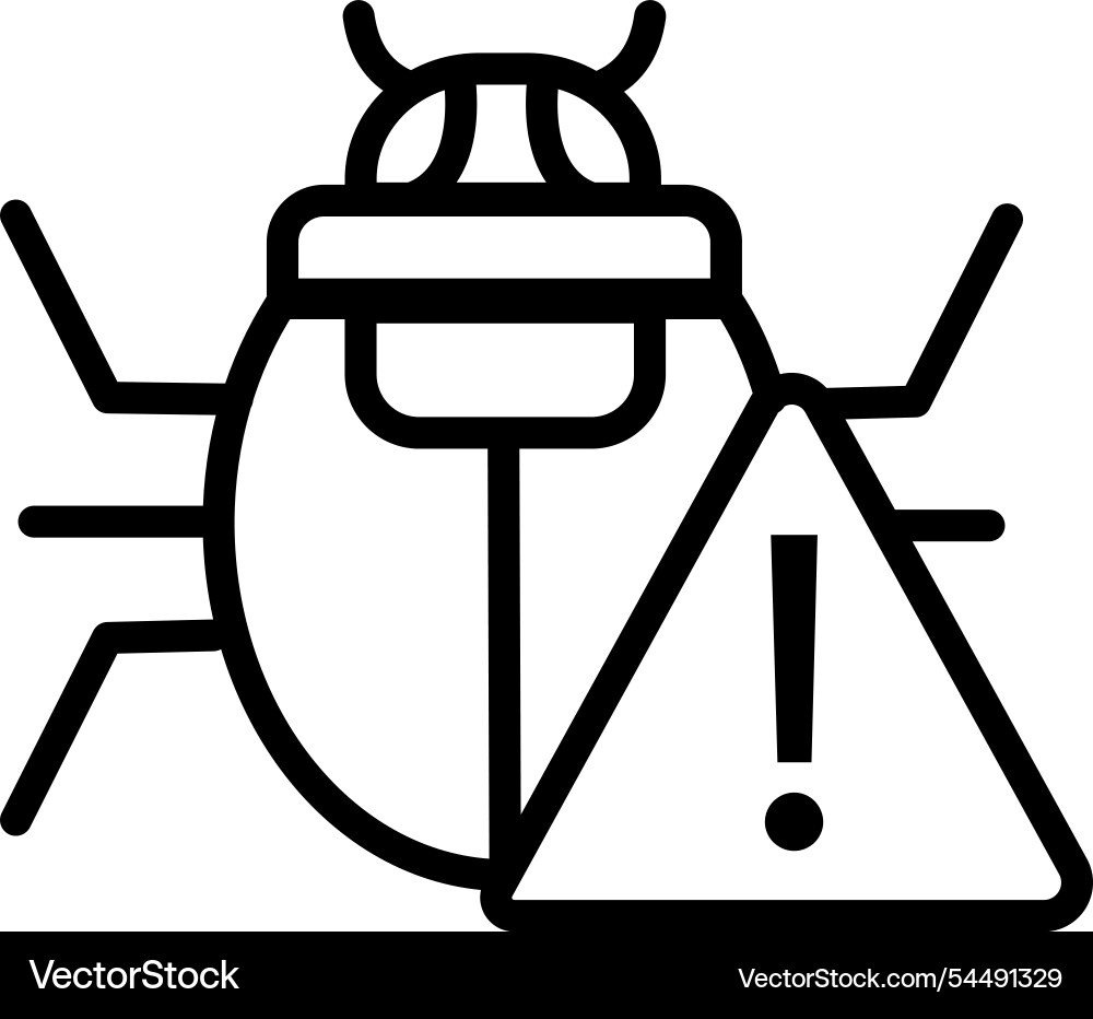 Insect search infection - icon Royalty Free Vector Image