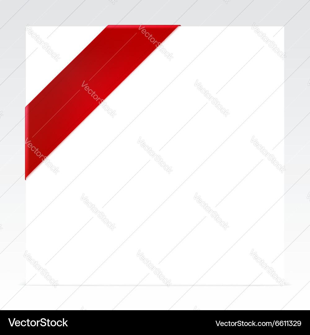 Red corner ribbon Royalty Free Vector Image - VectorStock