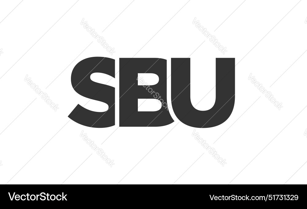 Sbu logo design template with strong and modern Vector Image