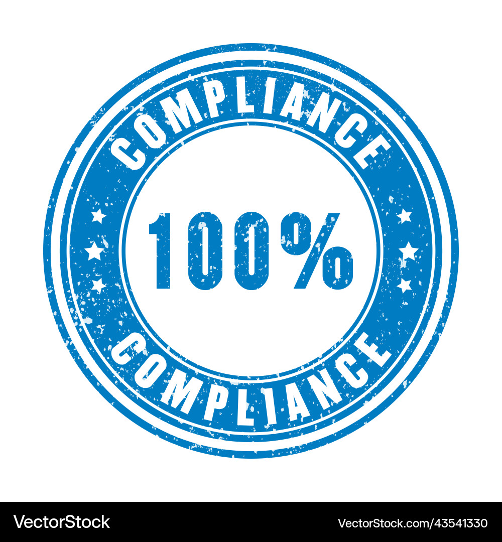 Compliance eps round stamp on white background Vector Image