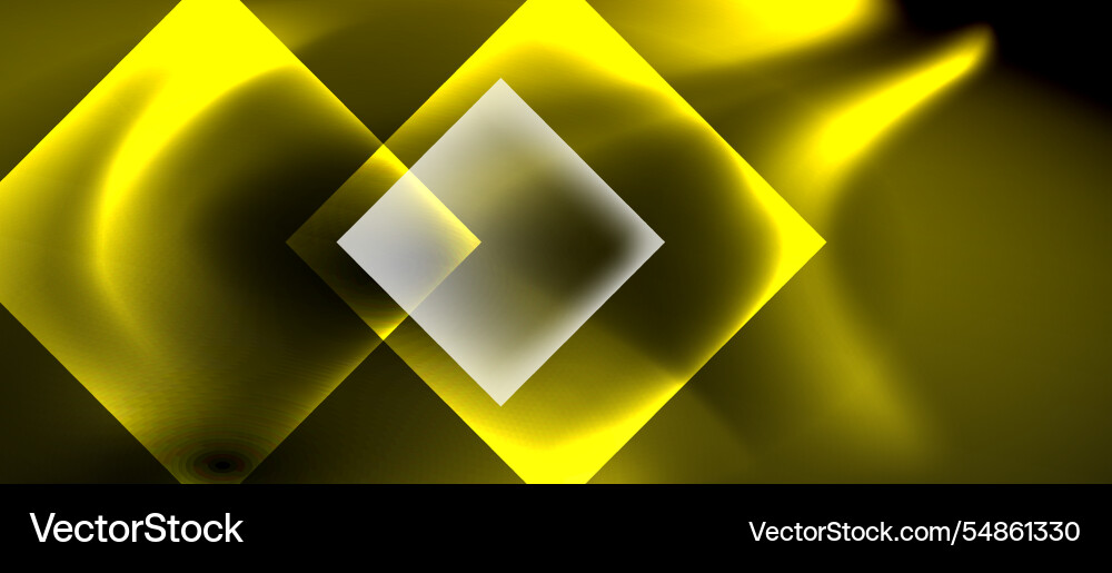 Dark neon colors with glass square shapes Vector Image