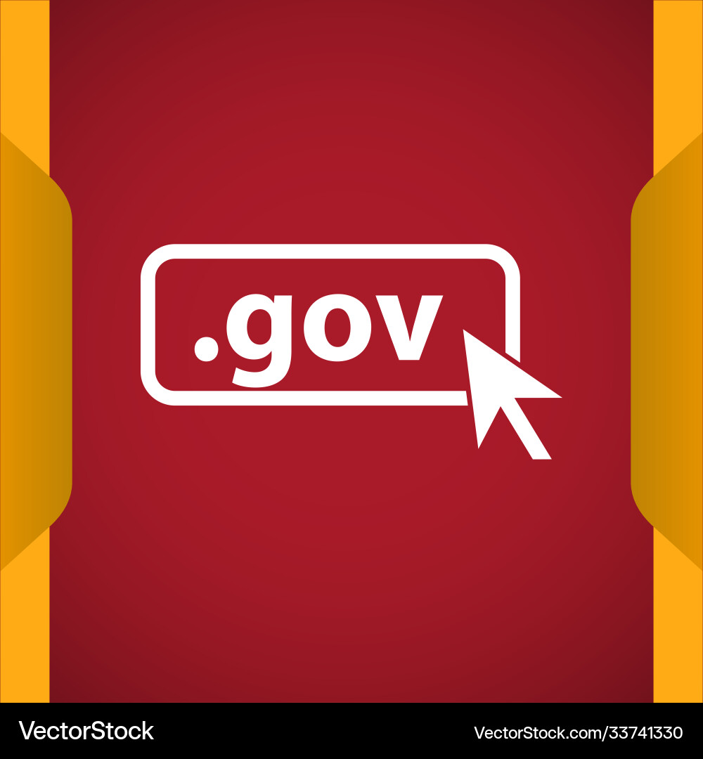 Domain gov icon top-level internet Royalty Free Vector Image