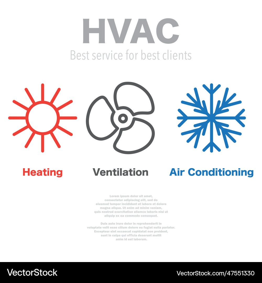 Hvac company symbols Royalty Free Vector Image