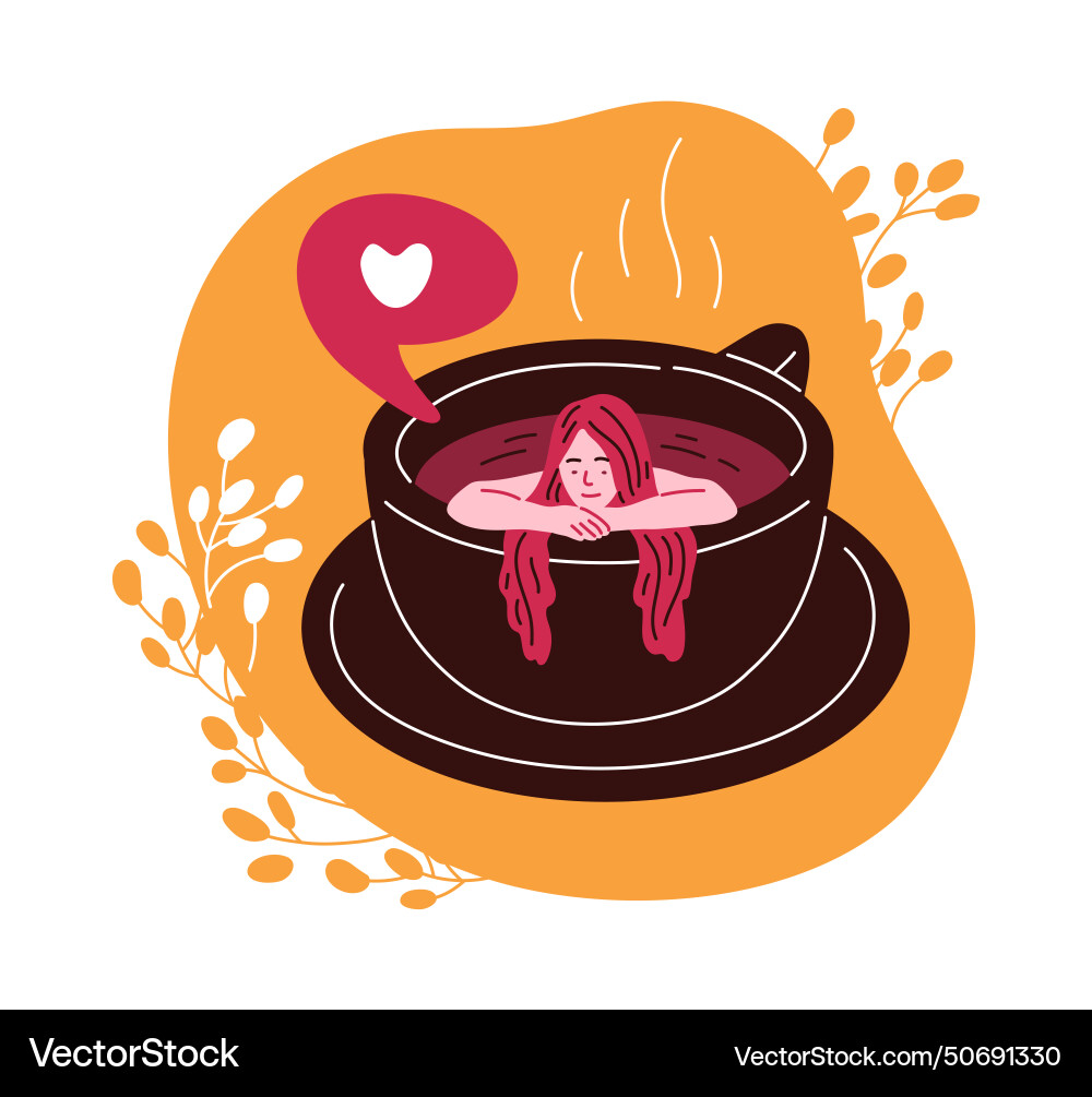 Love for coffee break Royalty Free Vector Image
