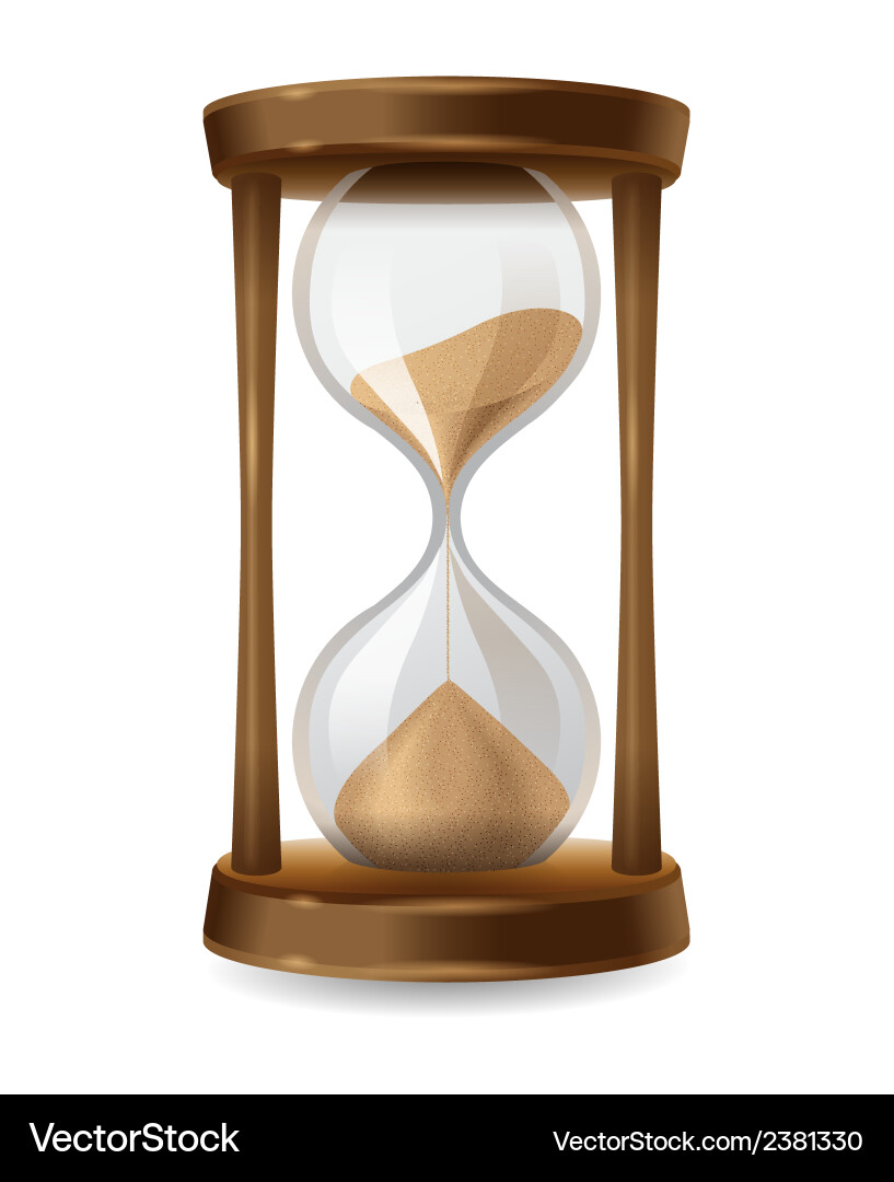 Sand hourglass Royalty Free Vector Image - VectorStock