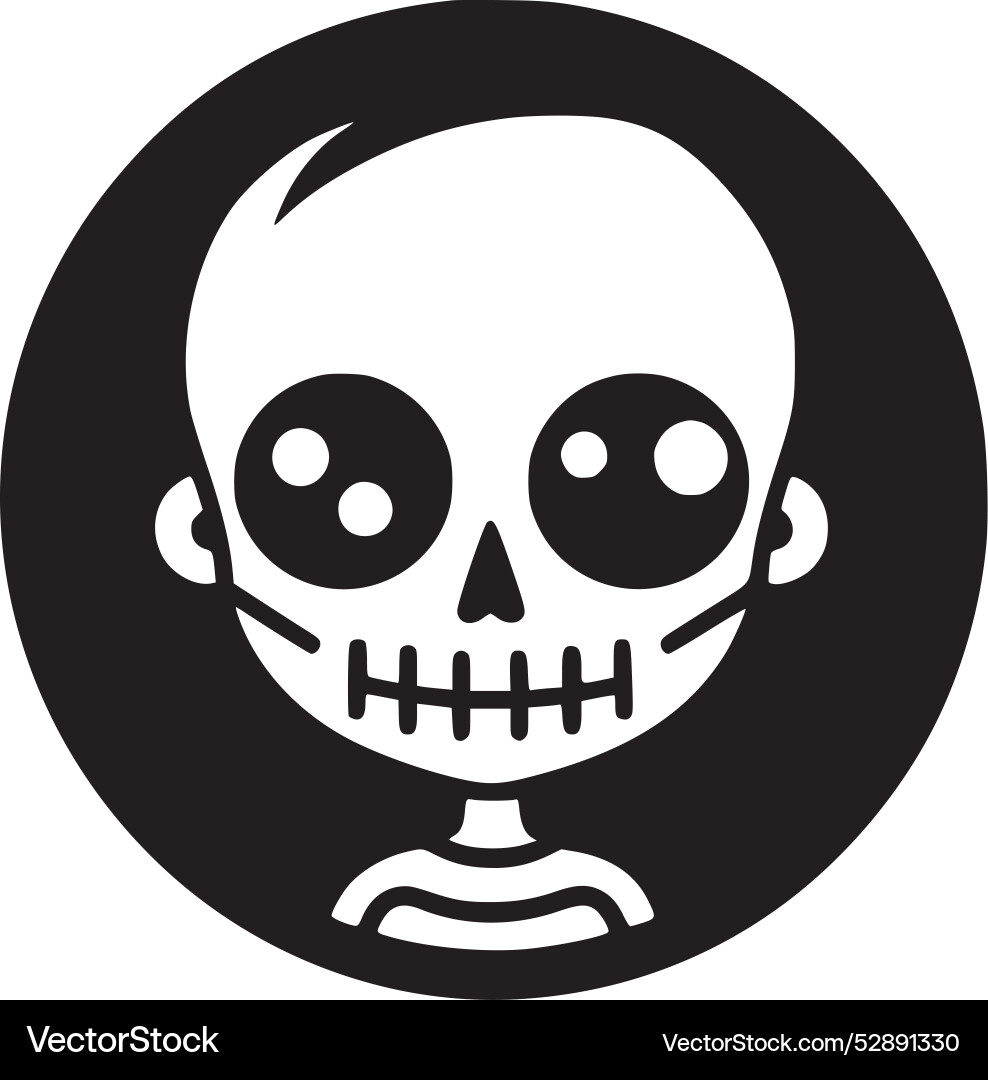 Skeleton - minimalist and flat logo Royalty Free Vector