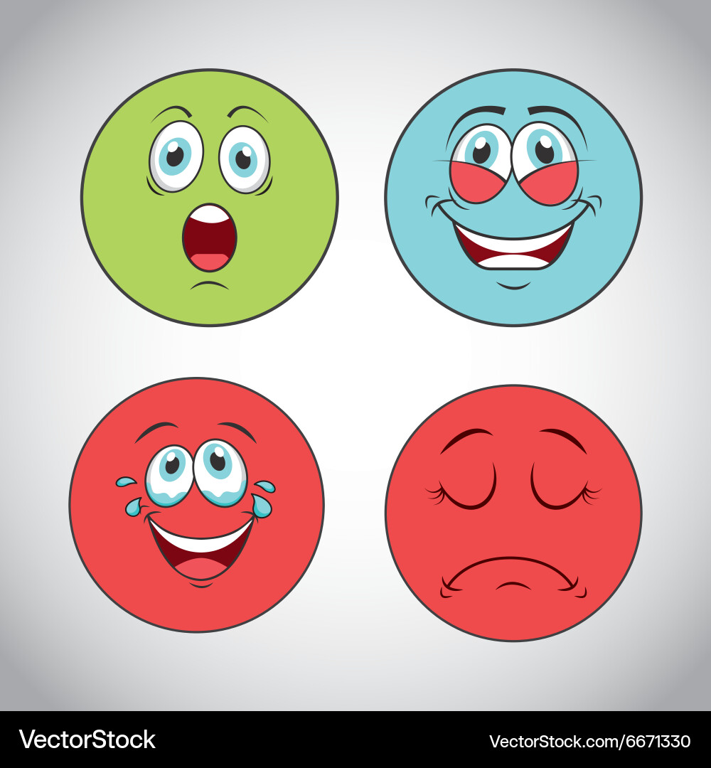 Smiley faces design Royalty Free Vector Image - VectorStock