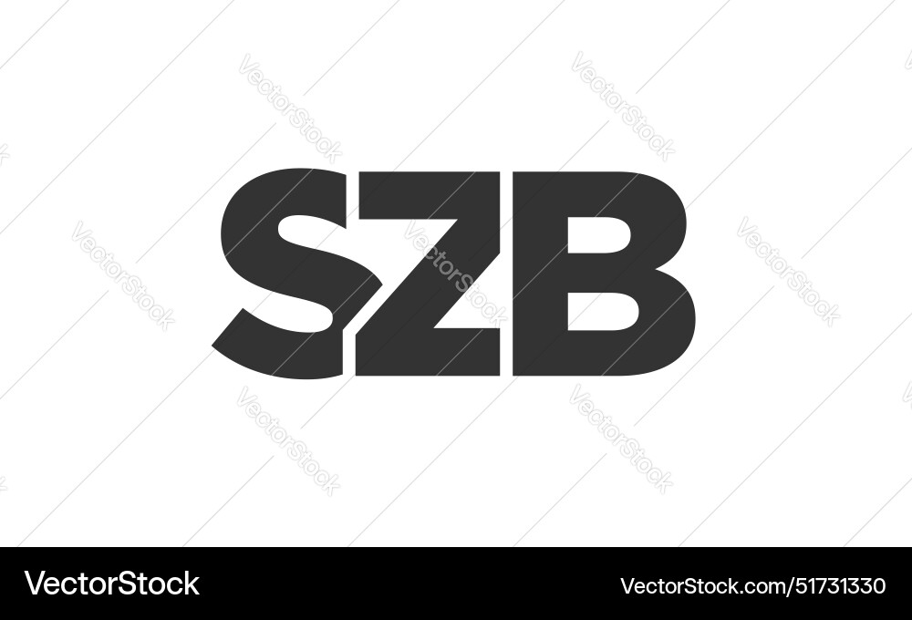 Szb logo design template with strong and modern Vector Image