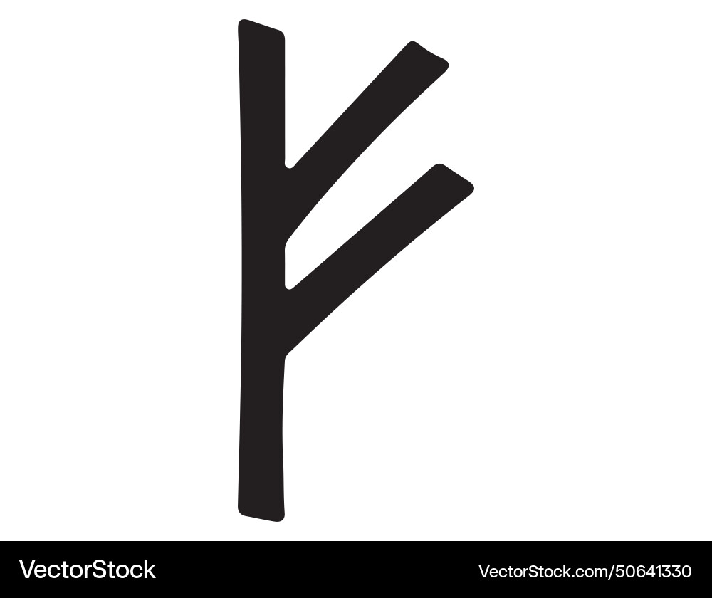 Viking Rune Alphabet Silhouette Royalty Free Vector Image