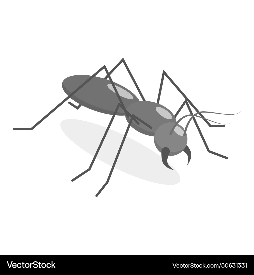 3d isometric flat set of insects item 5 Royalty Free Vector