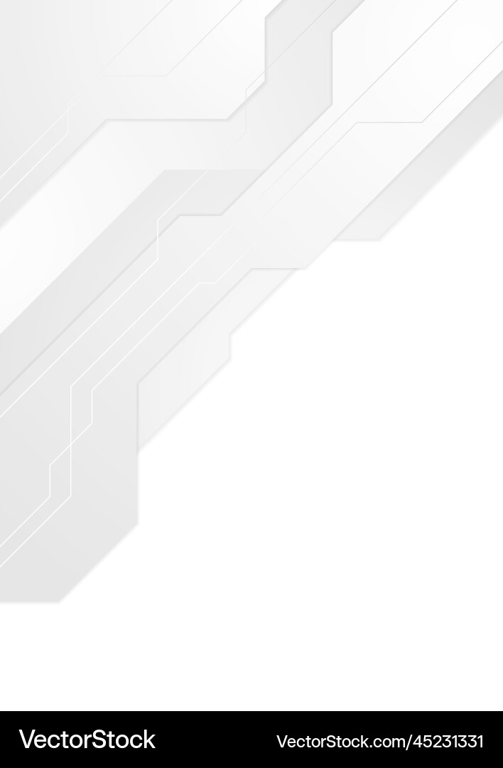 Abstract tech grey flyer background Royalty Free Vector