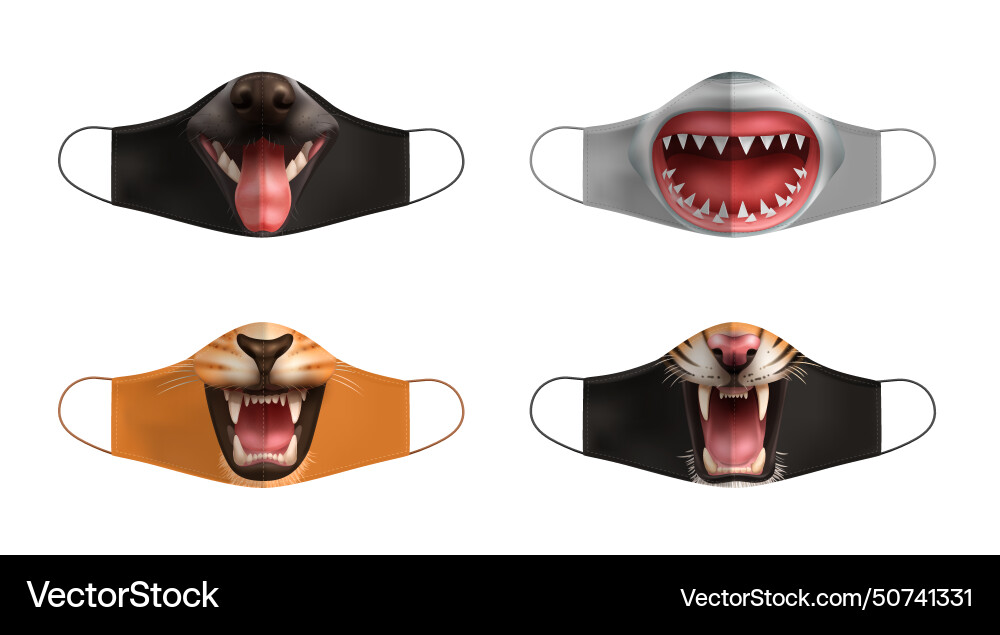 Animal masks set Royalty Free Vector Image - VectorStock