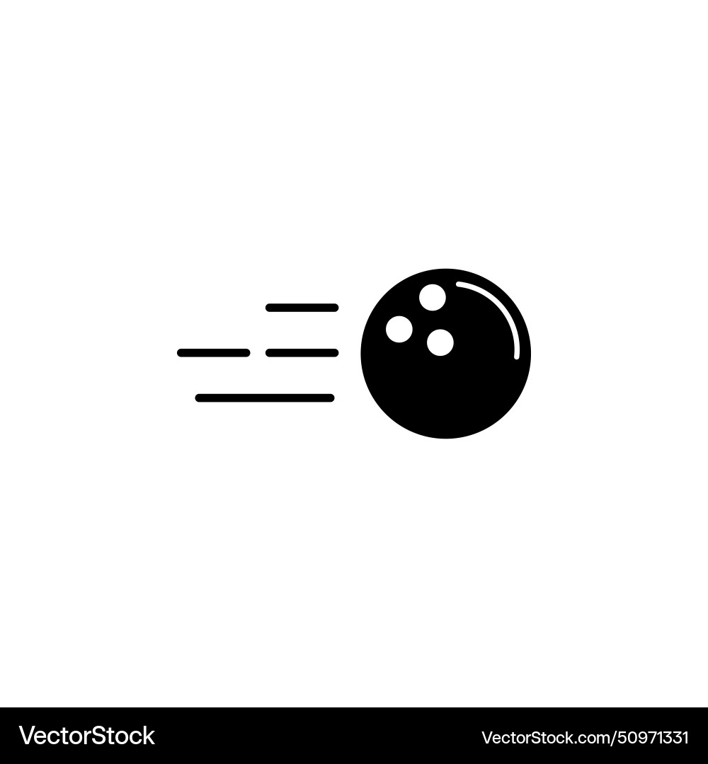 Bowling ball flat icon Royalty Free Vector Image