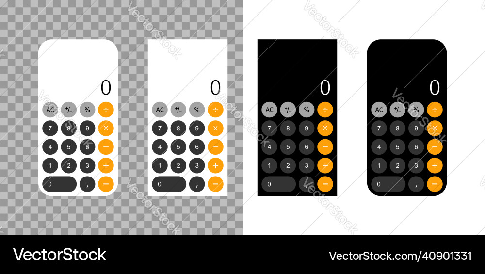 Calculator app mobile for calculate Royalty Free Vector