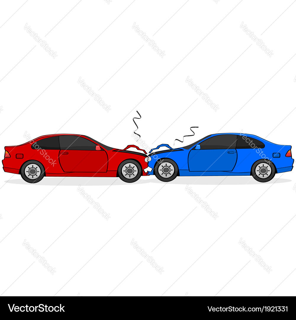 Car crash Royalty Free Vector Image - VectorStock
