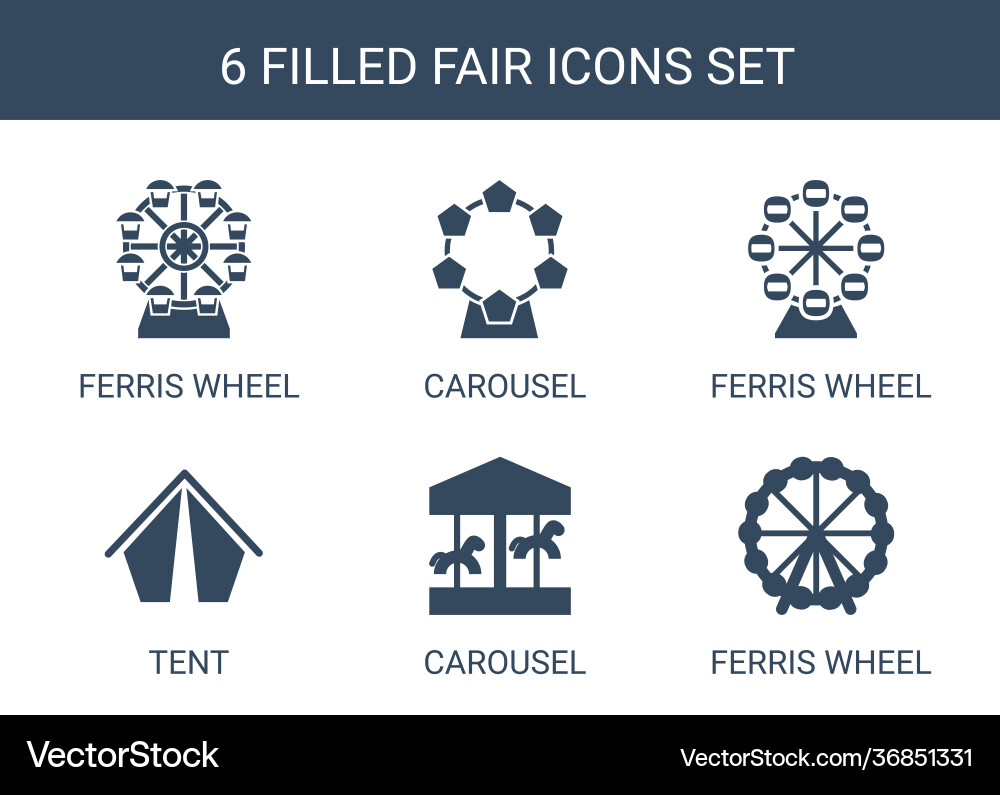 Fair icons Royalty Free Vector Image - VectorStock