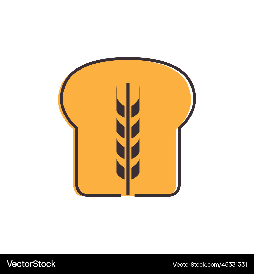 Grass wheat bread icon logo Royalty Free Vector Image