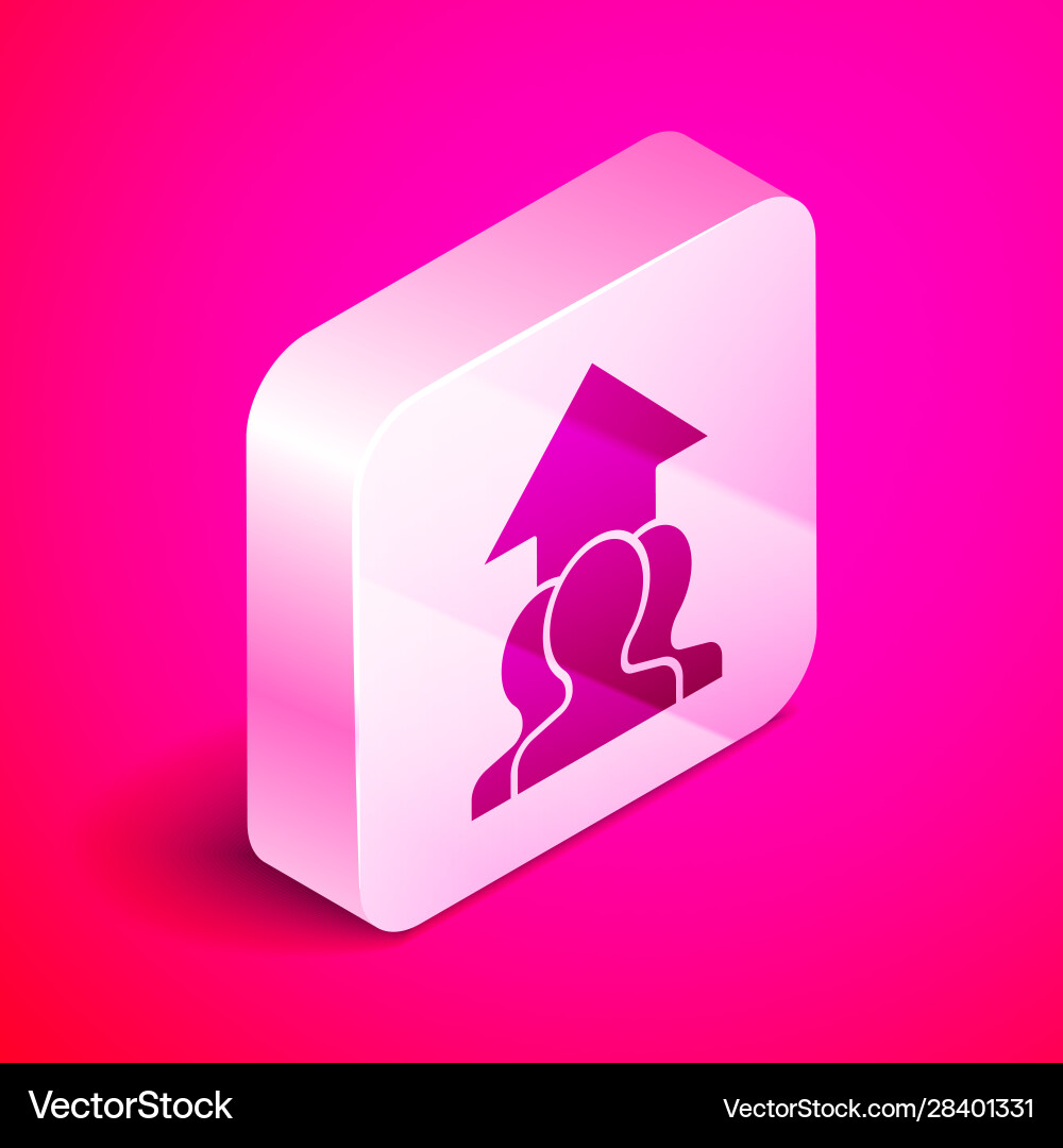 Isometric growth chart and progress in people Vector Image